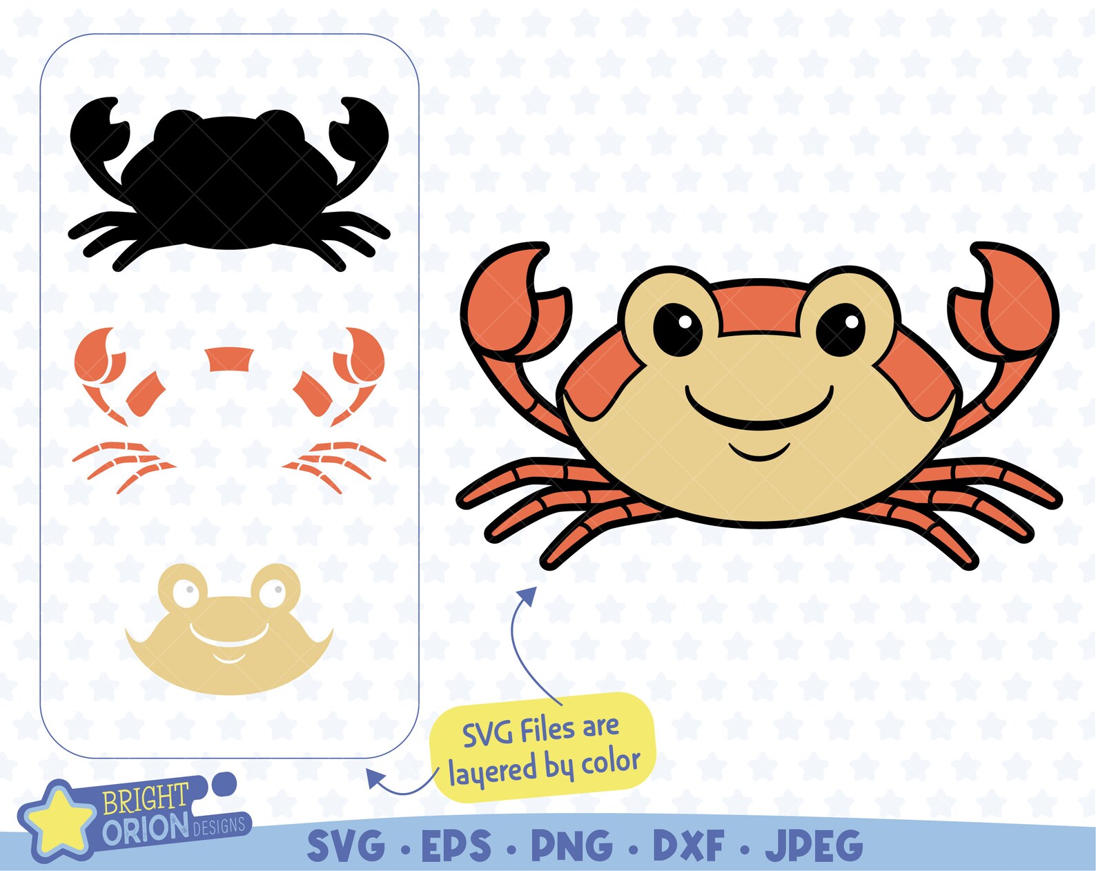 Cute Little Crab Svg, Sea Creature Png, Ocean Animal, Crabby Outline ...