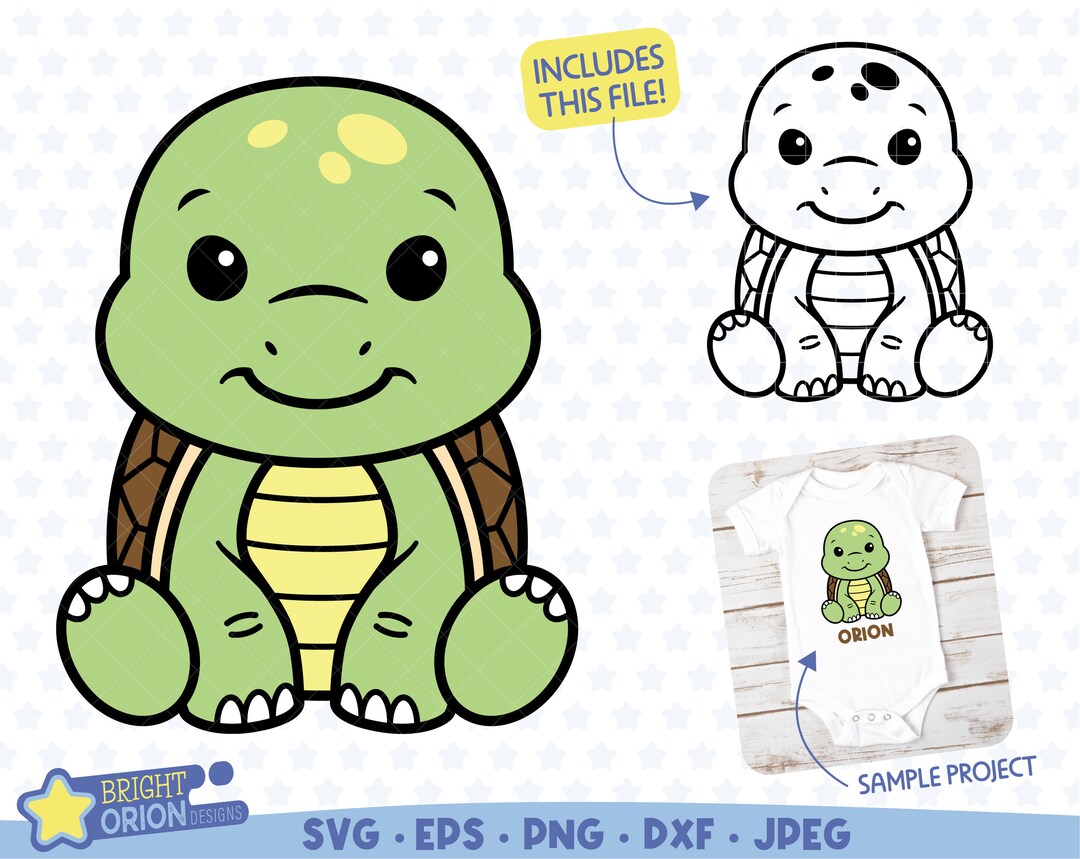 Cute Baby Turtle Svg Layered Turtle Svg Turtle Vector - Etsy