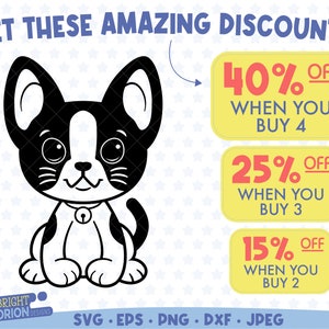 Cute Cat Outline Svg Bundle, Kitten Png, Kawaii Animal Jpeg, Pet Eps ...