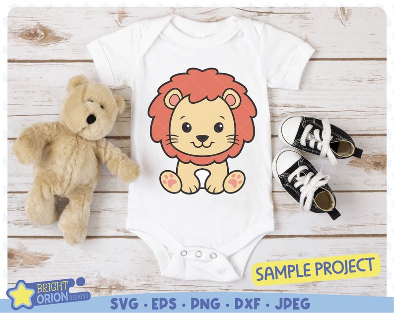 Cute Lion Cub Svg, Safari Animal Cutfile, Jungle Baby Shower Png ...