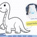 Cute Brontosaurus Svg Dinosaur Outline Svg Dino Svg Baby - Etsy