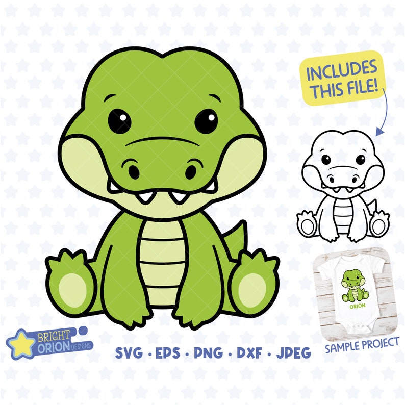 Cute Baby Alligator Svg, Alligator Cricut, Alligator Svg File ...