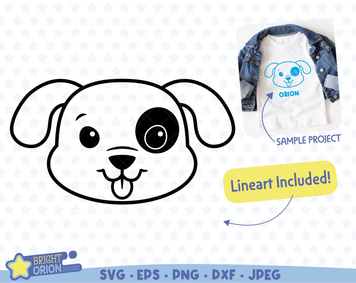 Cute Puppy Face Svg, Cute Dog Head Clipart, Farm Animal Svg, Layered ...