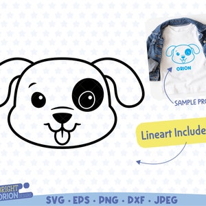 Cute Puppy Face Svg, Cute Dog Head Clipart, Farm Animal Svg, Layered ...