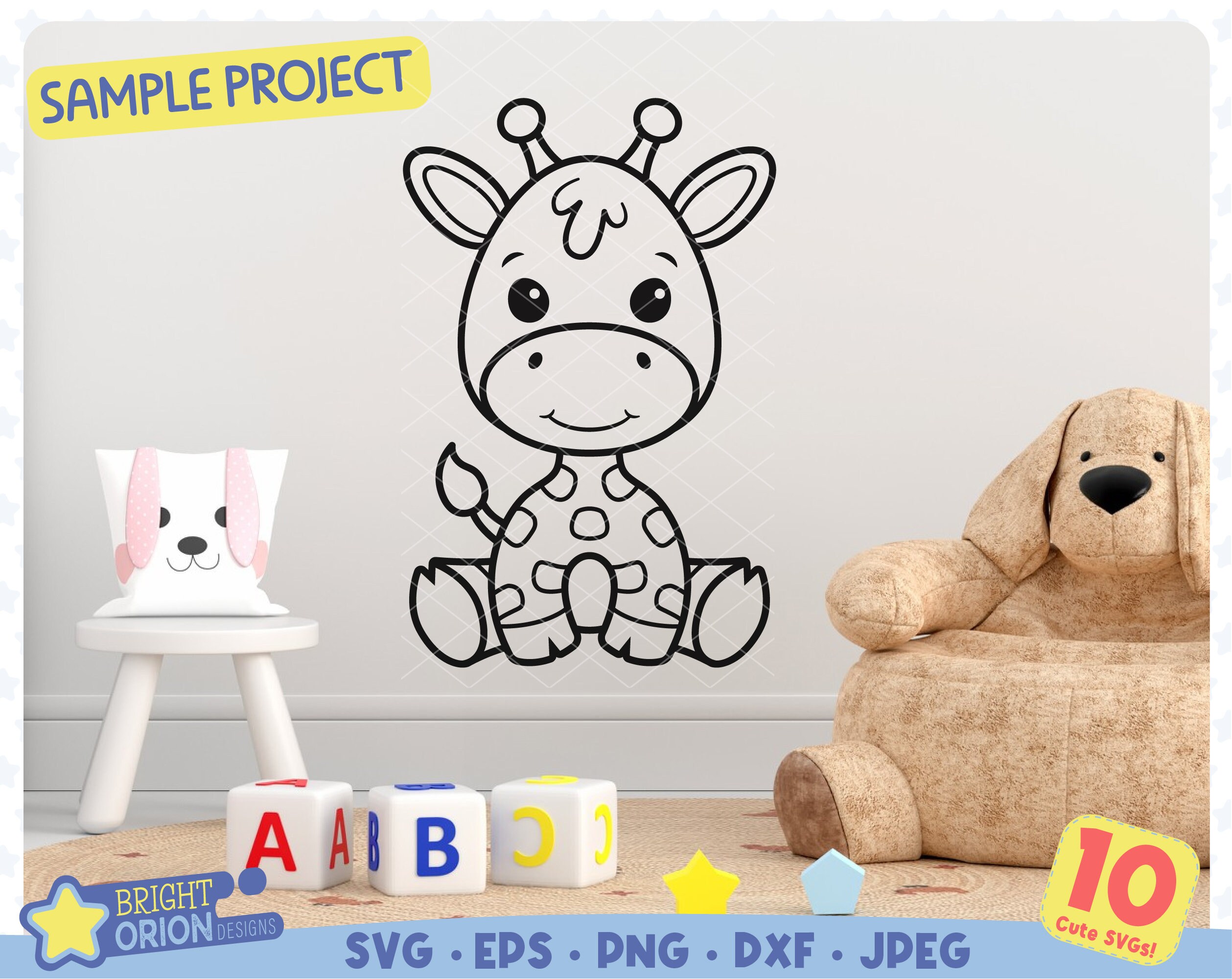 Safari Animals Outline SVG Bundle, Cute Animal Svg, Jungle Animal Svg ...