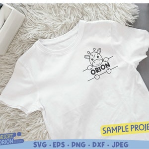 Cute Baby Giraffe Split Monogram Svg, Name Frame, Safari Animal Png ...