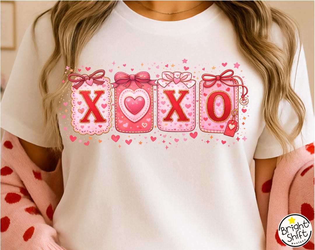 Preppy XOXO Valentine Coquette Png, Valentines Day Png, Valentine ...