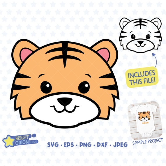 Baby Tiger Face Clip Art