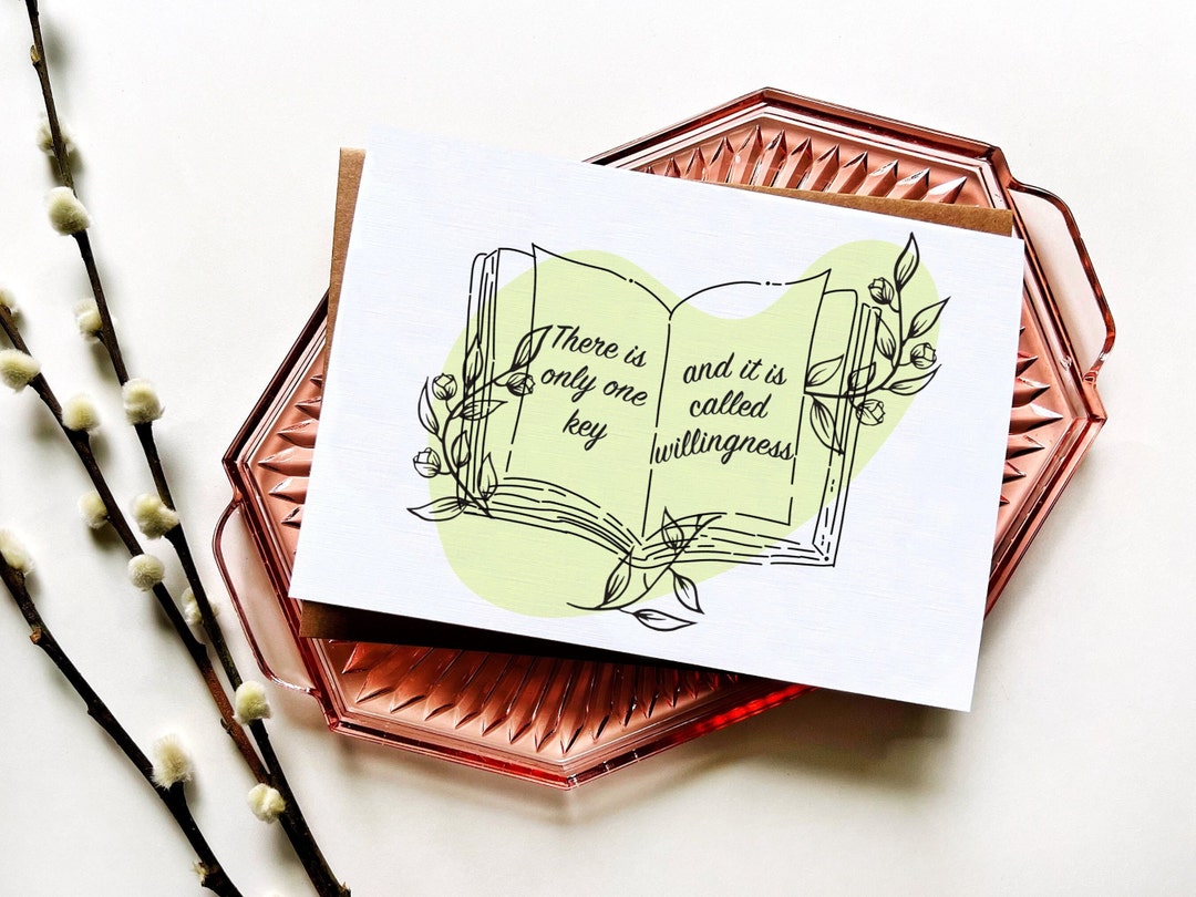 Willingness is the Key Card: AA Sobriety Greeting Card (5x7 Inch) - Etsy