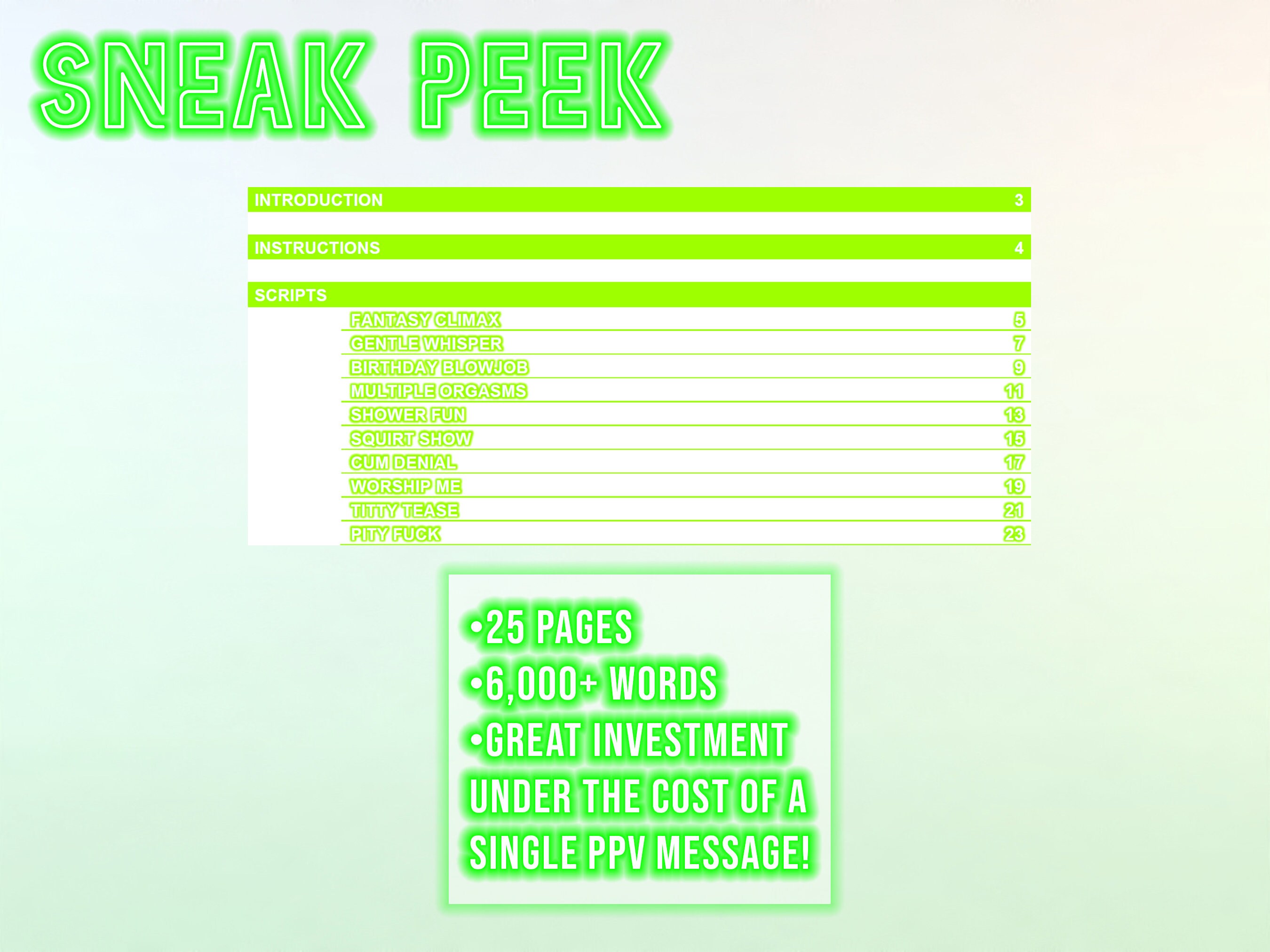 Juicy JOI Scripts for Onlyfans - Etsy