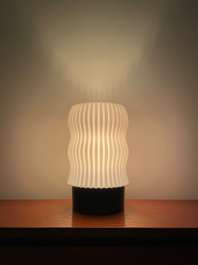 Modern Wave Curved Table Lamp - Etsy UK
