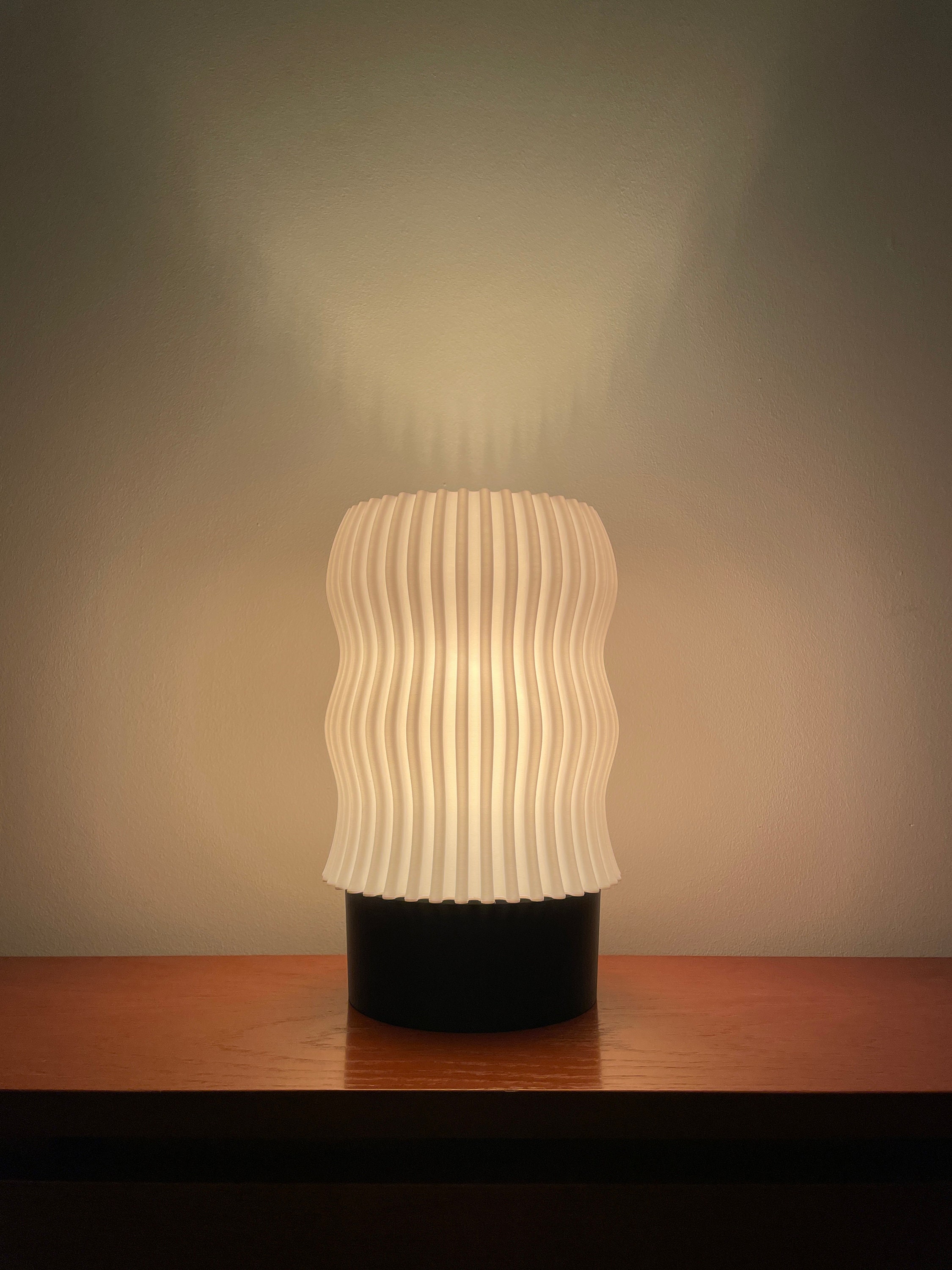 Modern Wave Curved Table Lamp - Etsy UK