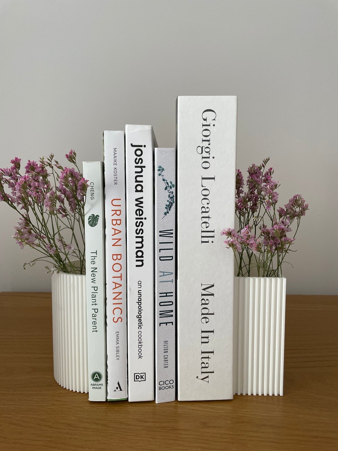 Bookend Vase Set (1 Square and 1 Curved) - Etsy UK