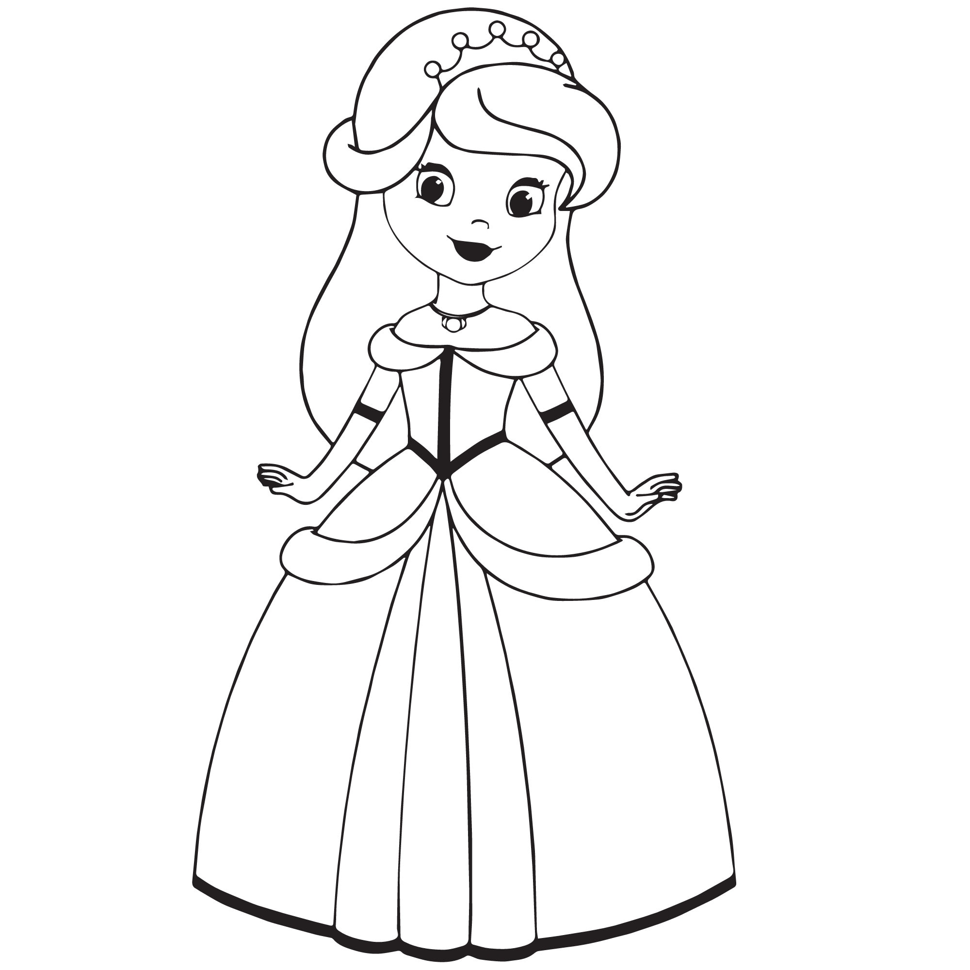 58 Princess Coloring Pages Printable Digital Coloring Printable ...