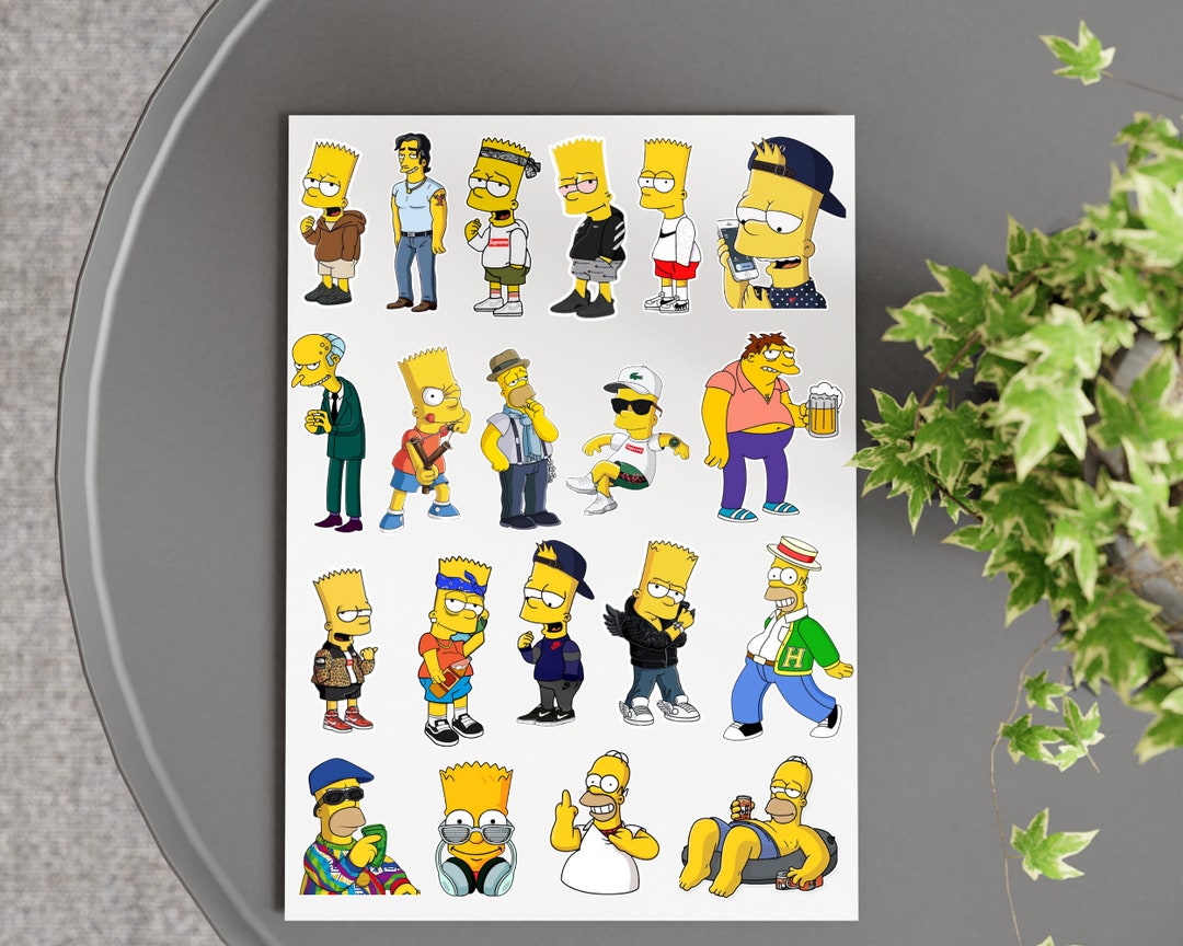 The Simpsons Printable Sticker Sheet | the Simpsons Sticker Sheet | the Simpsons Sticker | the ...