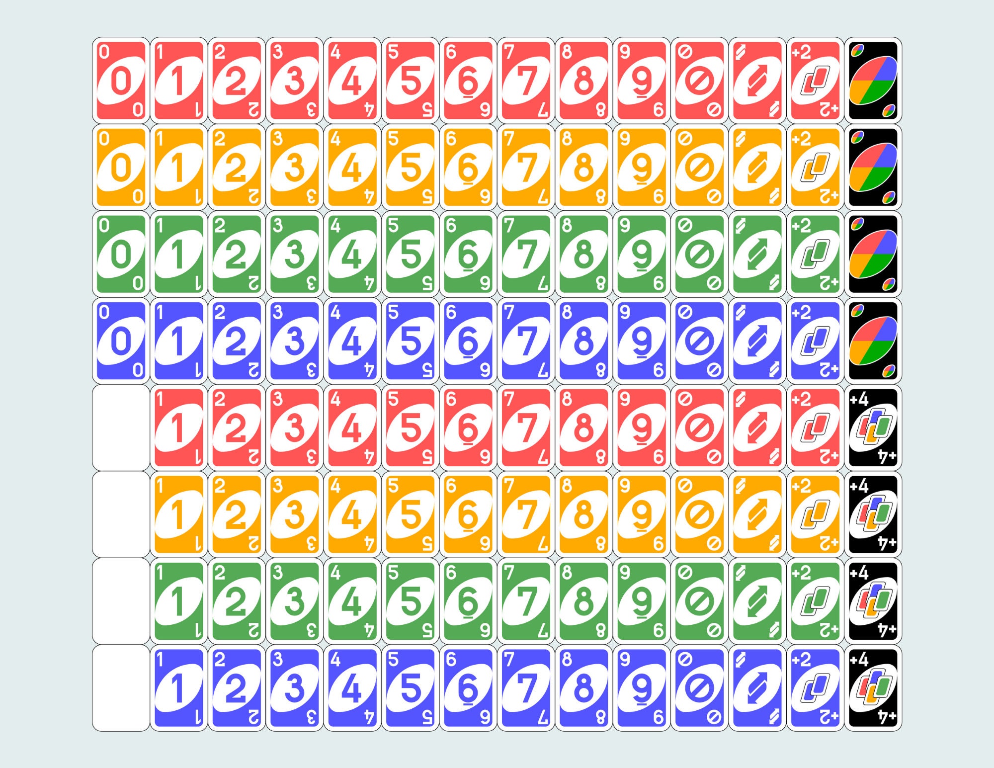 Printable UNO Cards 52 Printable UNO Cards Printable Game Etsy Finland Printable UNO Cards 52 Printable UNO Cards Printable Game Etsy Finland