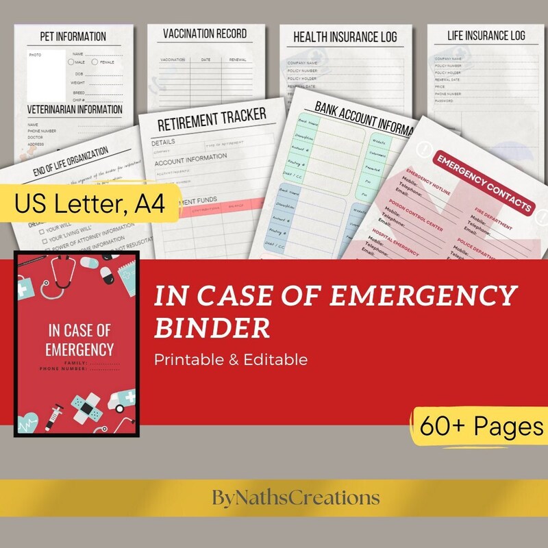 Emergency Preparedness Binder - Etsy