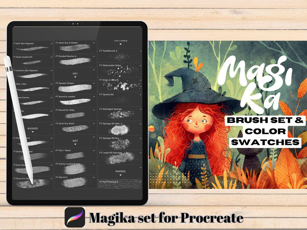 Magika : Enchanting Procreate Brush Set and Color Palette - Etsy
