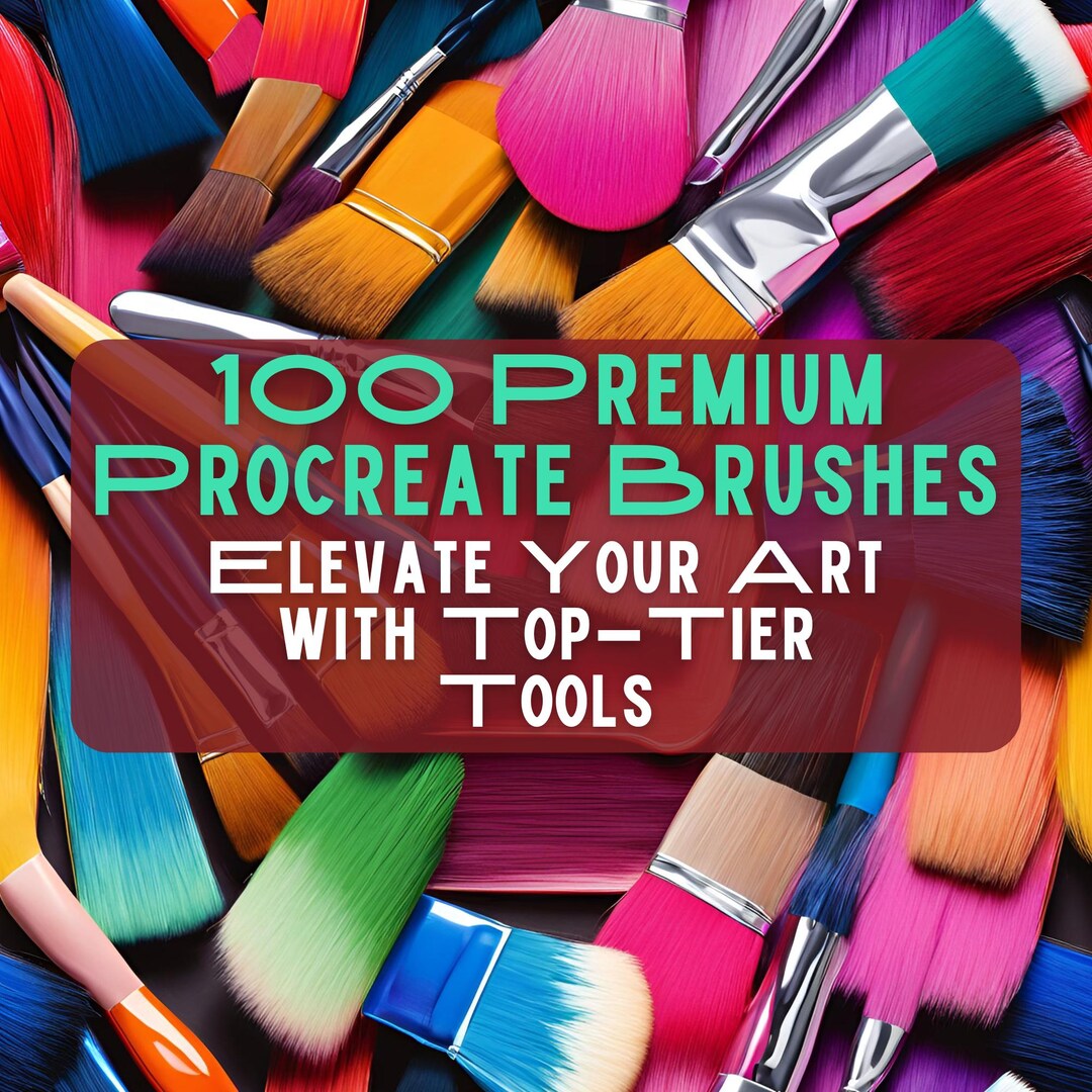 100 Premium Procreate Brushes: Elevate Your Art With Top-tier Tools - Etsy