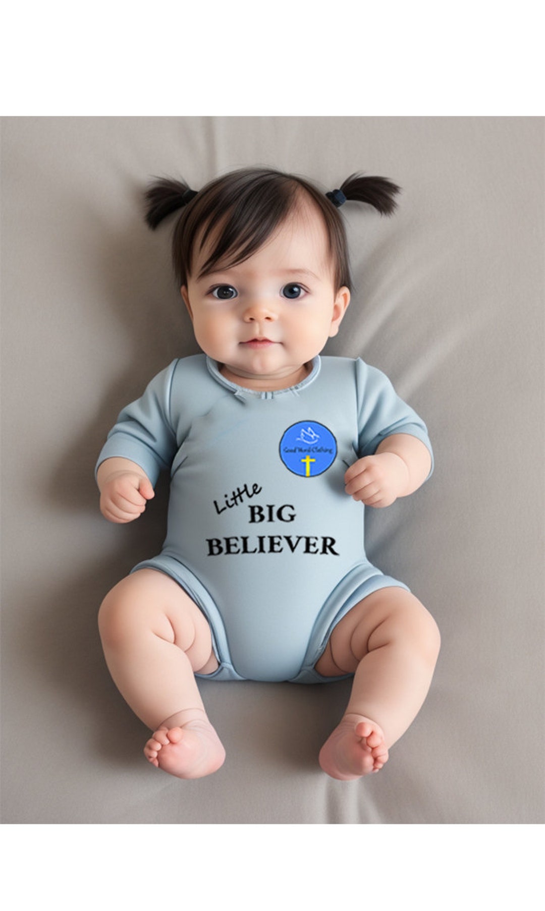 Infant Long Sleeve Bodysuit Little Big Believer Christian - Etsy