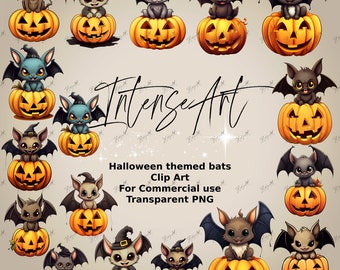 Cute Bats Halloween Bat, Clipart Bat, Modern Bat Clipart, Cute Bat ...