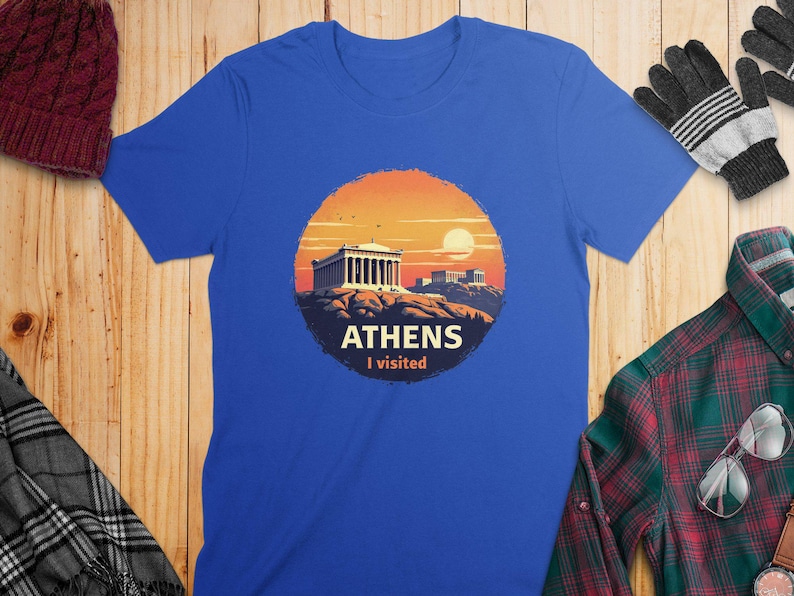 Athens I Visited T-shirt, Greece Souvenir Tee, Travel Shirt, Vintage ...