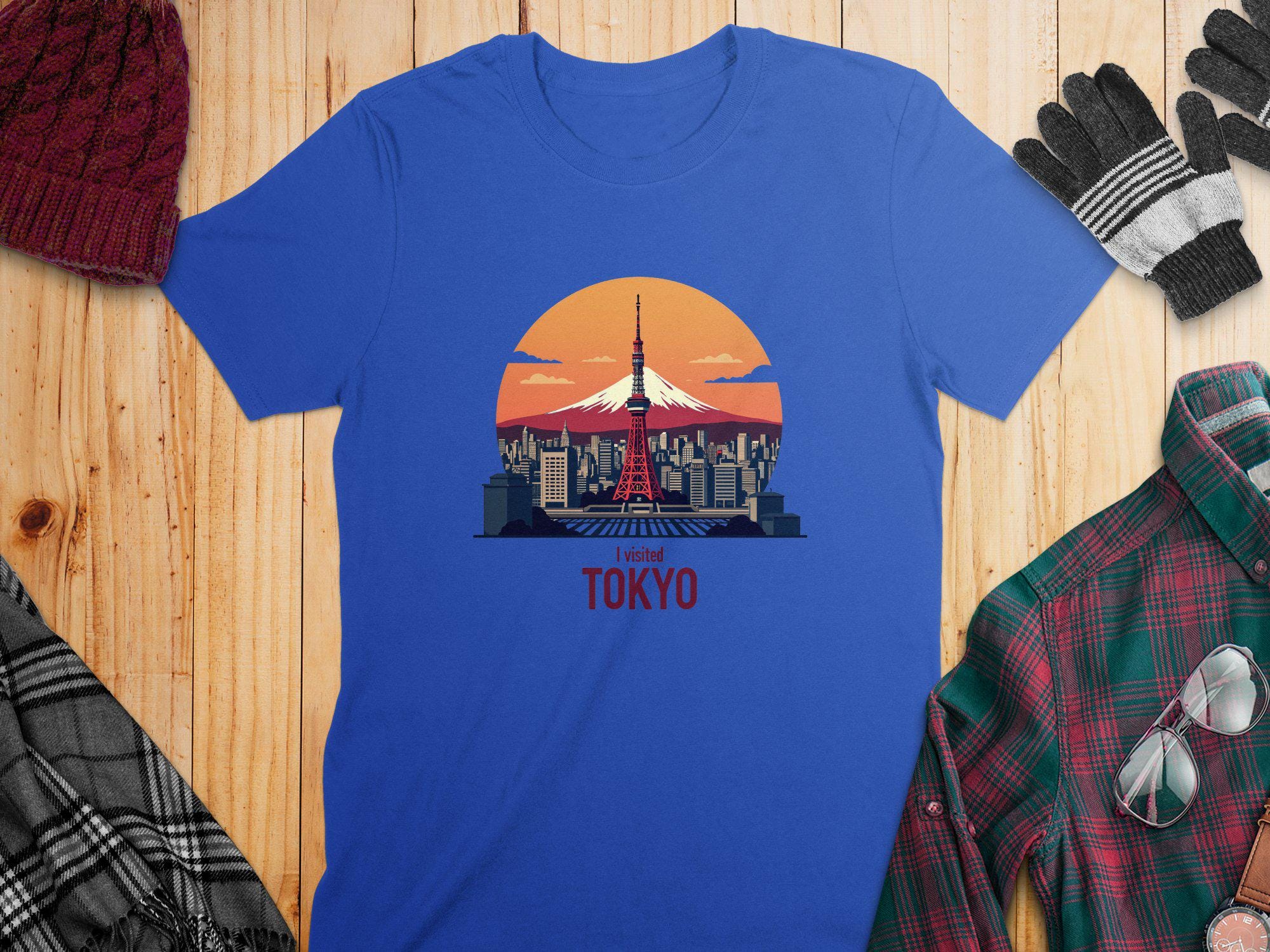 Tokyo Japan Skyline T-shirt, I Visited Tokyo Japan Souvenir Shirt ...