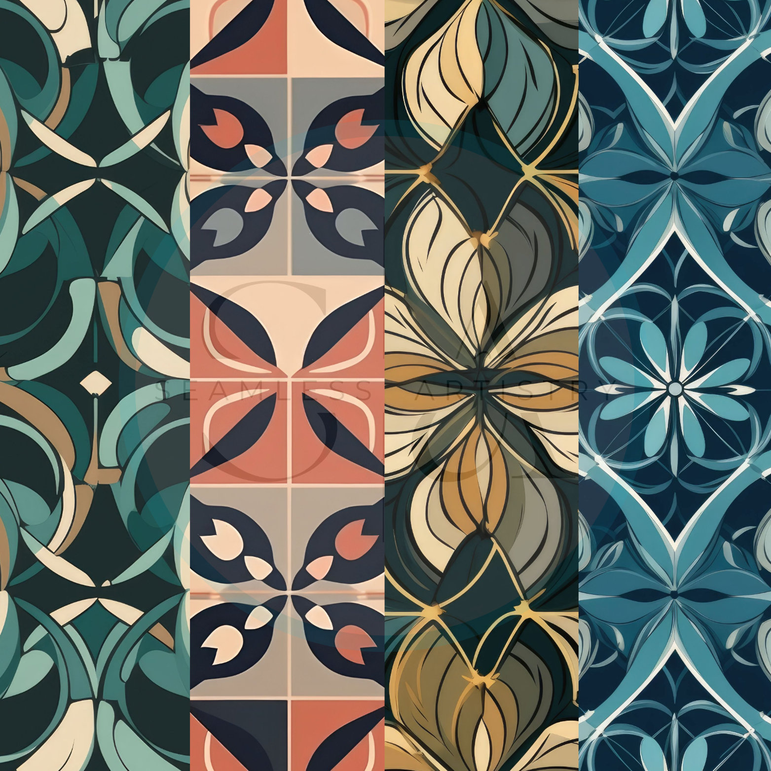 Mosaic Tiles - 20 Seamless Texture Patterns Digital Paper - Etsy