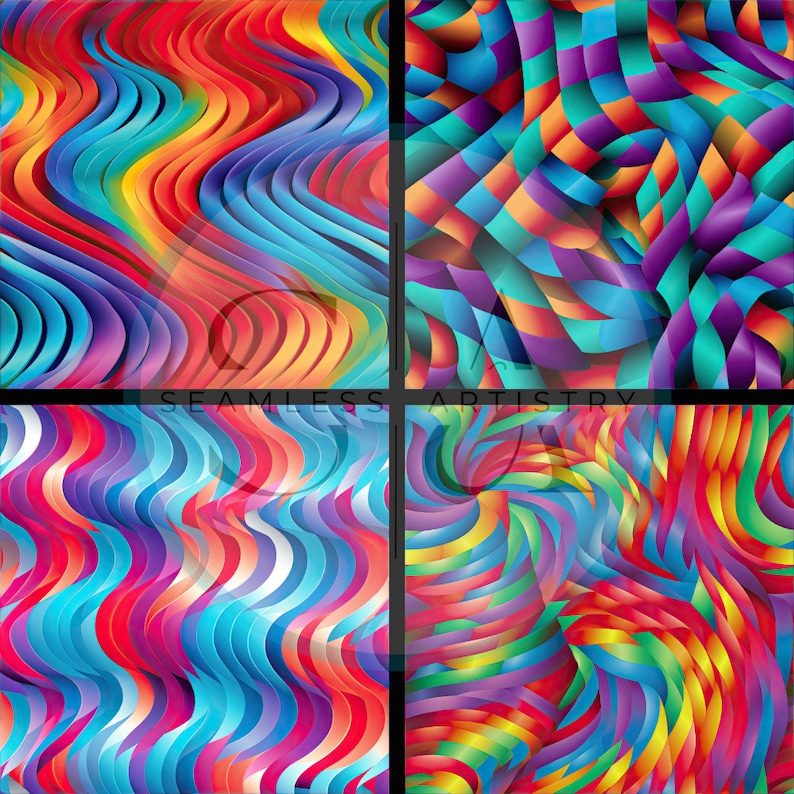 Optical Illusion Dizzy - 20 Seamless Texture Patterns Digital Paper - Etsy