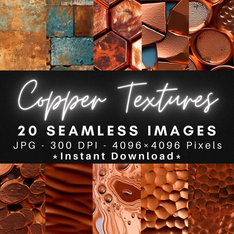 Copper Textures 20 Seamless Texture Patterns Digital Paper - Etsy