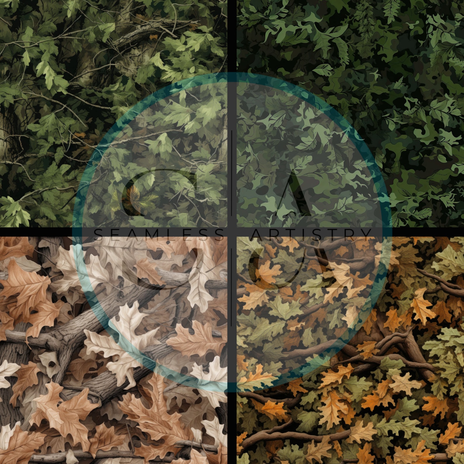 Realistic Camouflage - 20 Seamless Texture Patterns Digital Paper - Etsy