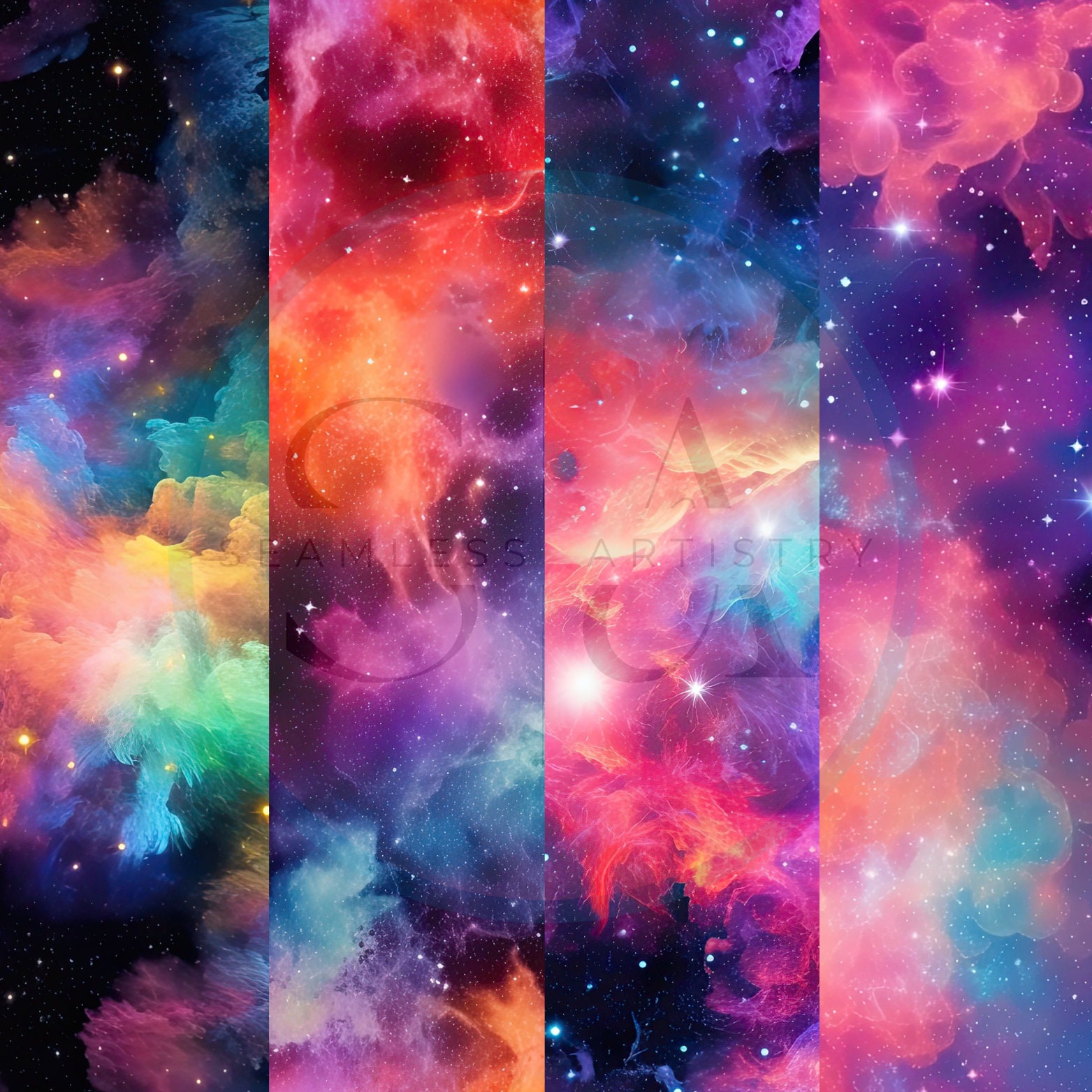 Iridescent Nebula 20 Seamless Texture Patterns Digital Paper - Etsy