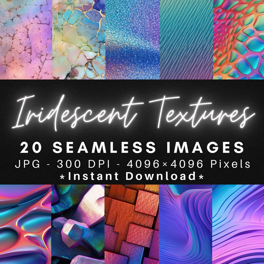 Iridescent Textures - 20 Seamless Texture Patterns Digital Paper - Etsy