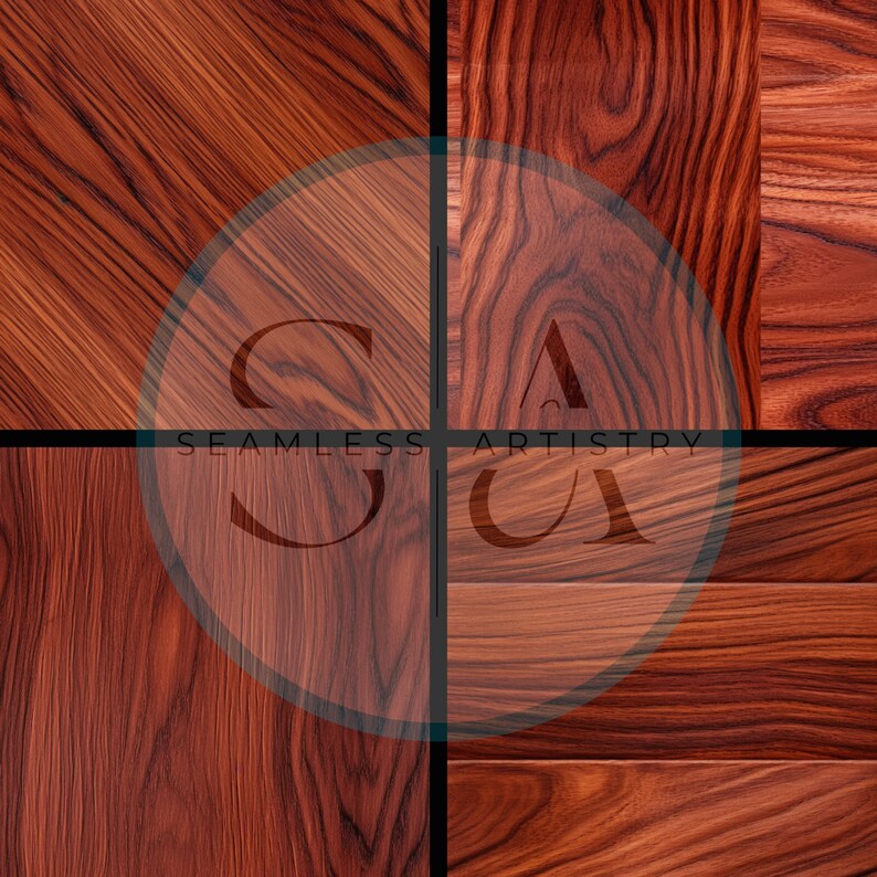 Rosewood Wood Grain - 20 Seamless Patterns Textures Digital Paper - Etsy