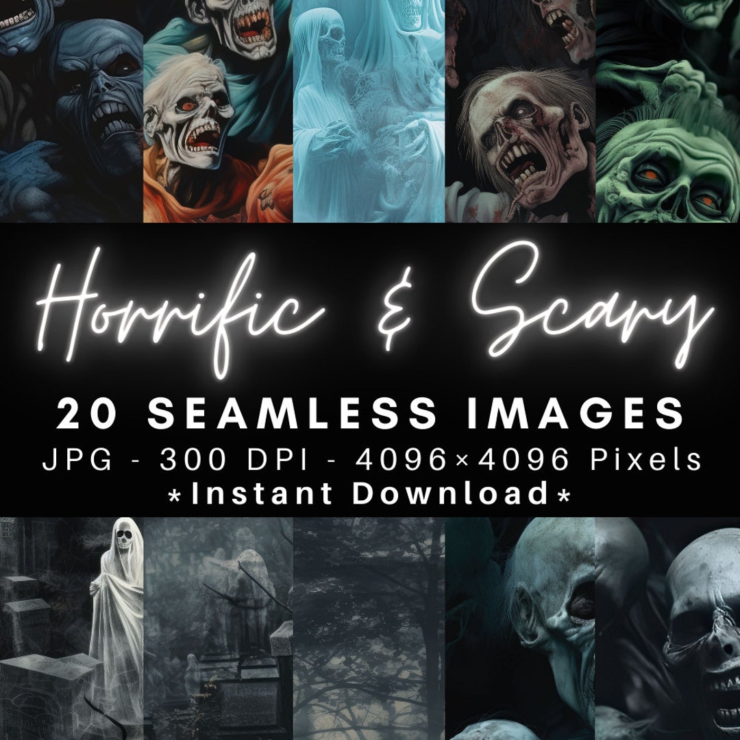 Horrific & Scary - 20 Seamless Texture Patterns Digital Paper - Etsy
