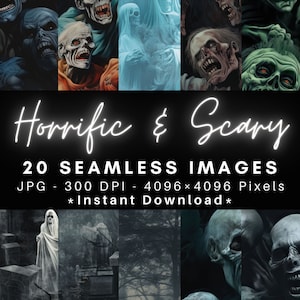 Horrific & Scary - 20 Seamless Texture Patterns Digital Paper - Etsy