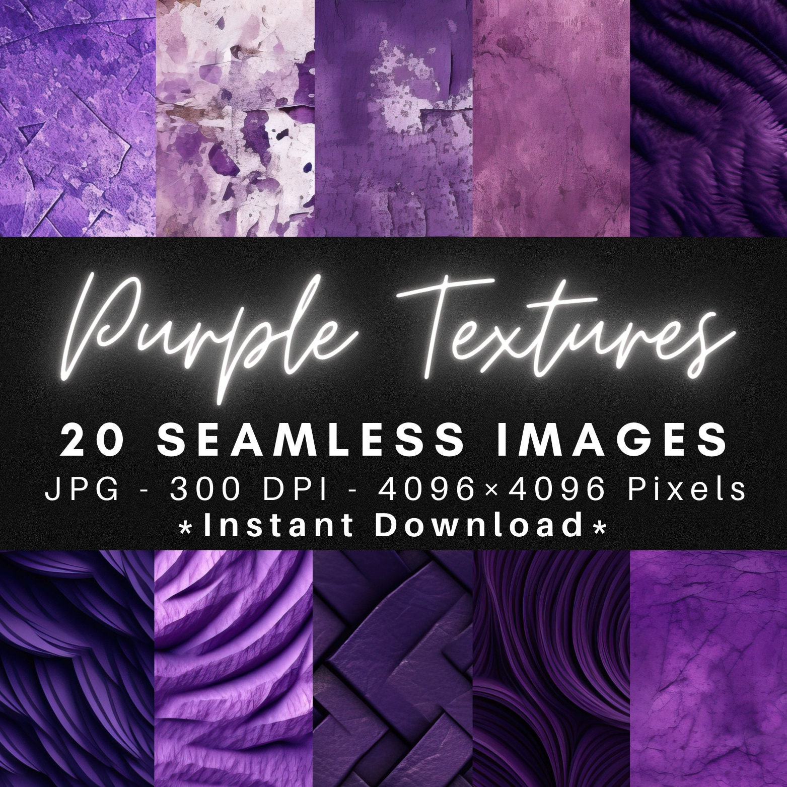 Purple Textures - 20 Seamless Texture Patterns Digital Paper - Etsy