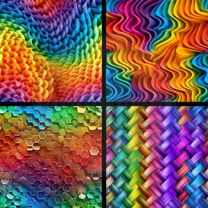 Rainbow Textures - 20 Seamless Texture Patterns Digital Paper - Etsy
