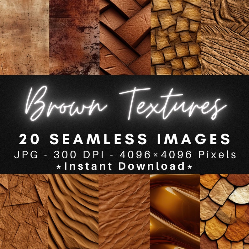 Brown Textures - 20 Seamless Texture Patterns Digital Paper - Etsy