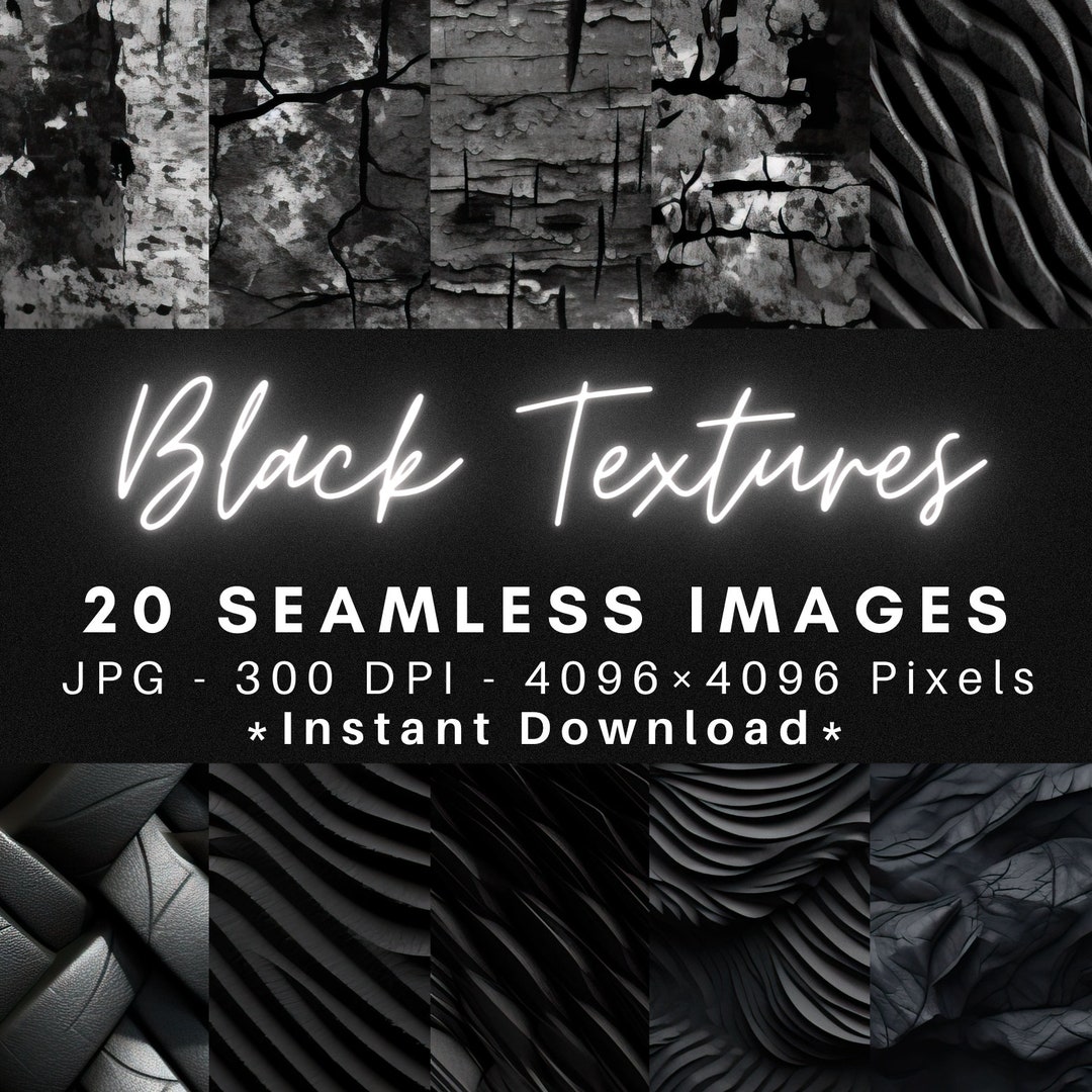 Black Textures - 20 Seamless Texture Patterns Digital Paper - Etsy