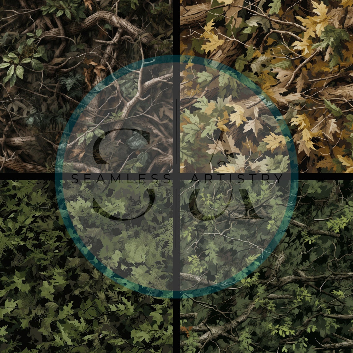 Realistic Camouflage - 20 Seamless Texture Patterns Digital Paper - Etsy