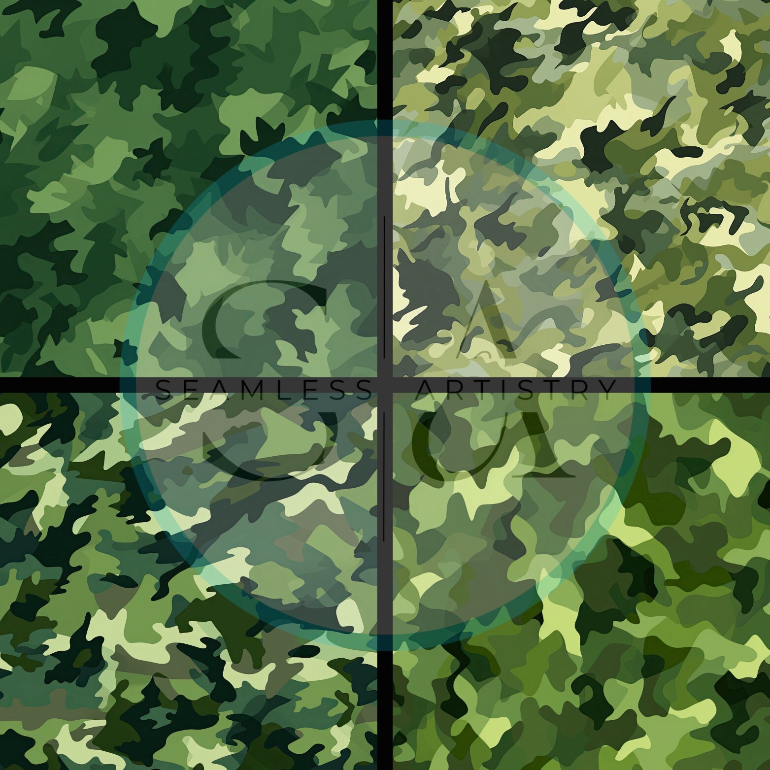 Green Camouflage - 20 Seamless Texture Patterns Digital Paper - Etsy
