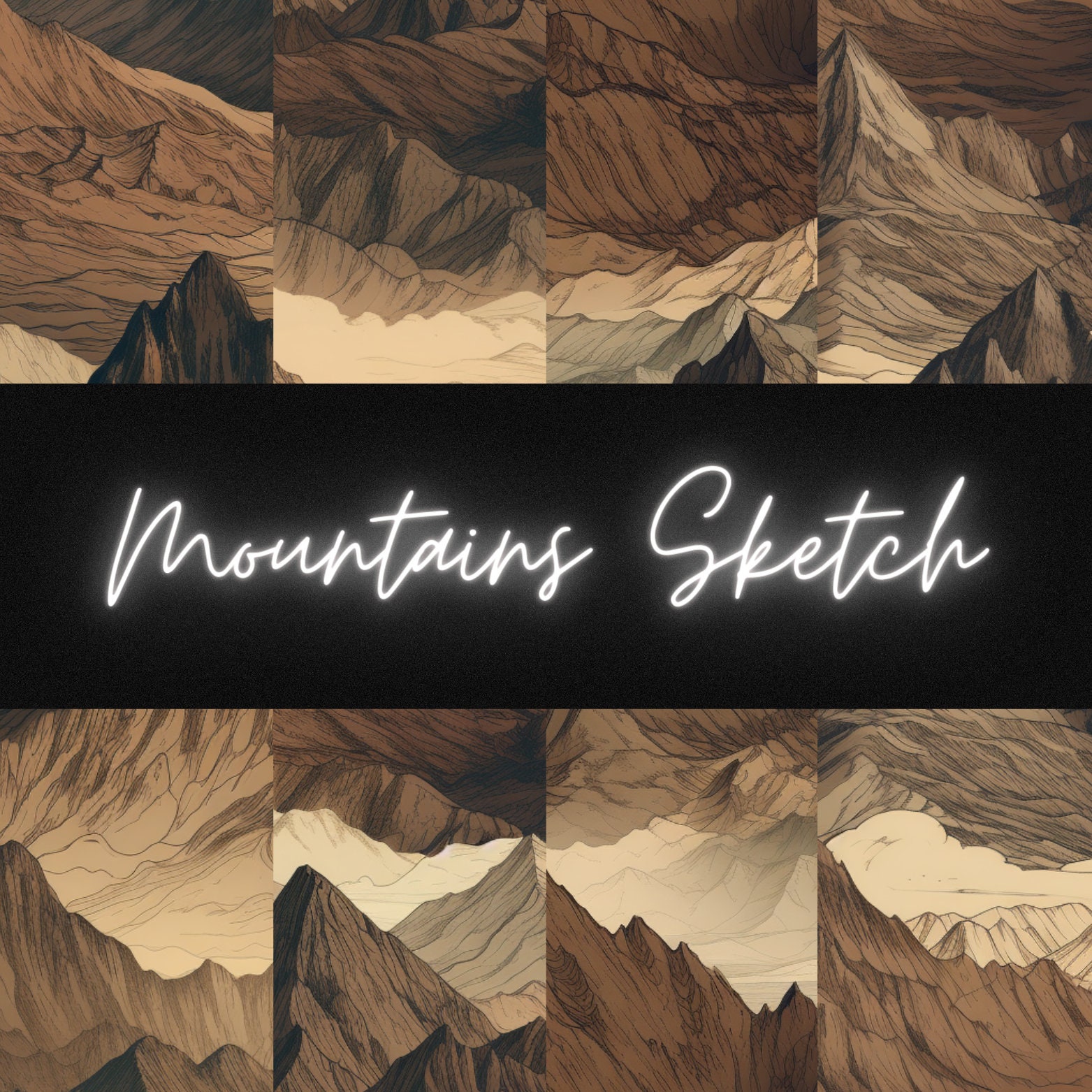 Mountains - 20 Seamless Patterns Textures Digital Paper - Etsy