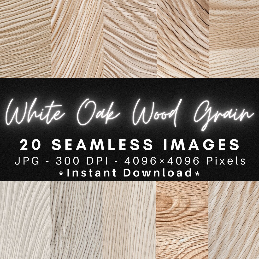 White Oak Wood Grain - 20 Seamless Patterns Textures Digital Paper - Etsy