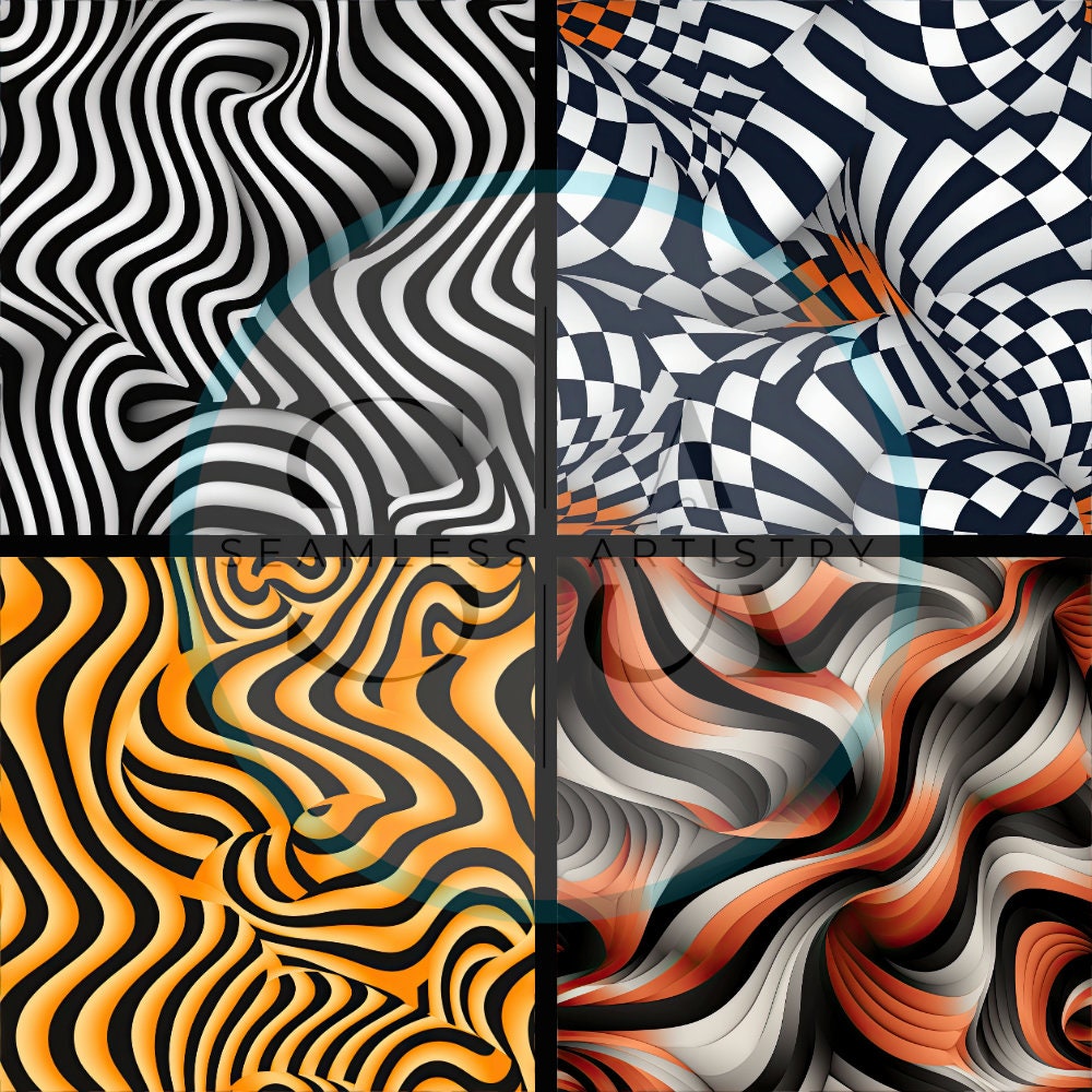 Optical Illusion Dizzy 20 Seamless Texture Patterns Digital Paper - Etsy
