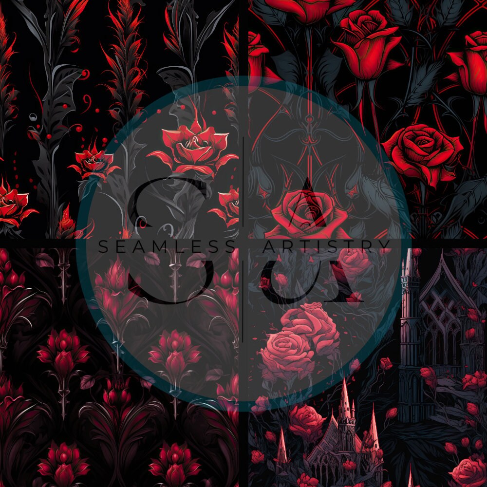 For the Love of Goth 20 Seamless Texture Patterns Digital - Etsy