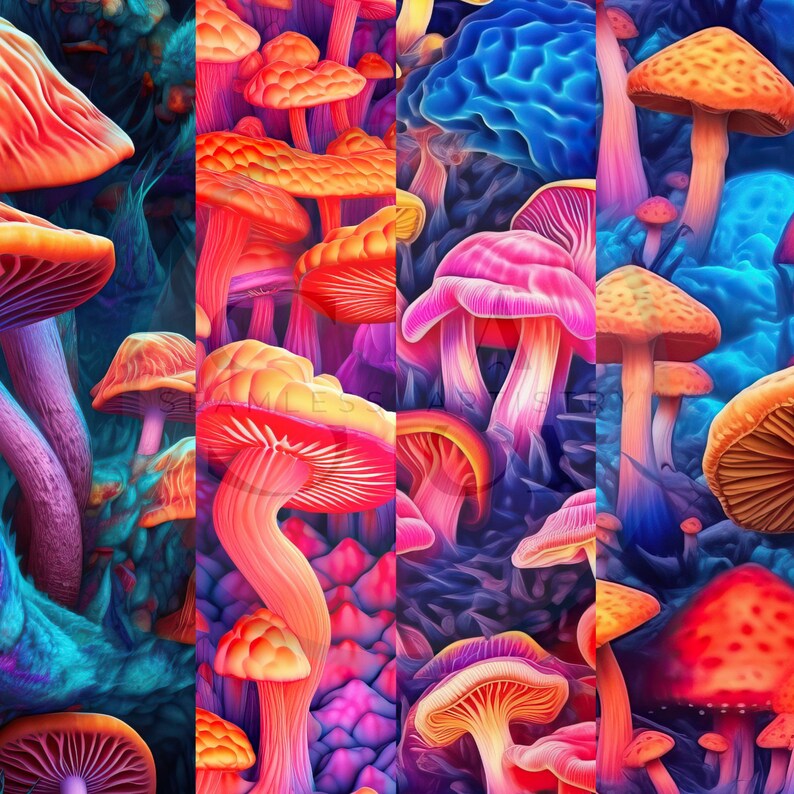 Lucid Dreams, Psychedelic Reality - 20 Seamless Texture Patterns ...