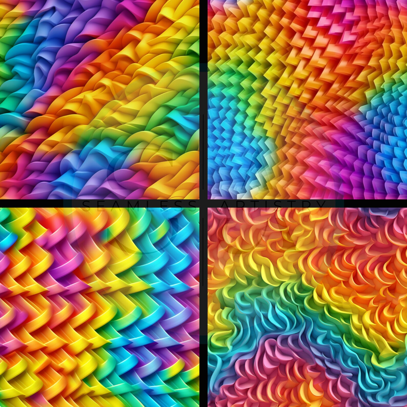 Rainbow Textures - 20 Seamless Texture Patterns Digital Paper - Etsy