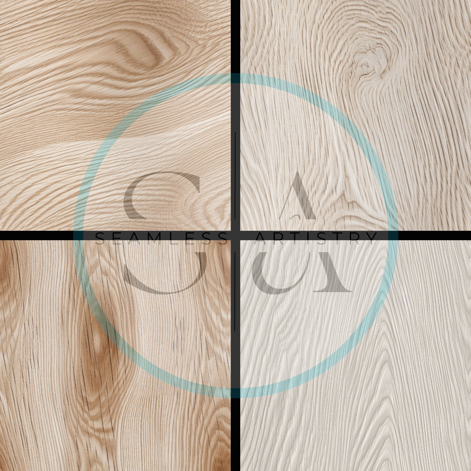 White Oak Wood Grain - 20 Seamless Patterns Textures Digital Paper - Etsy