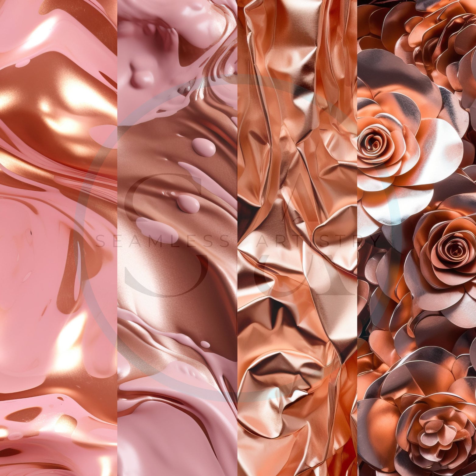Rose Gold Textures 20 Seamless Texture Patterns Digital - Etsy